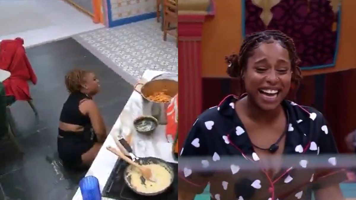 Bêbada, Camila faz xixi no chão da cozinha após festa no BBB 25