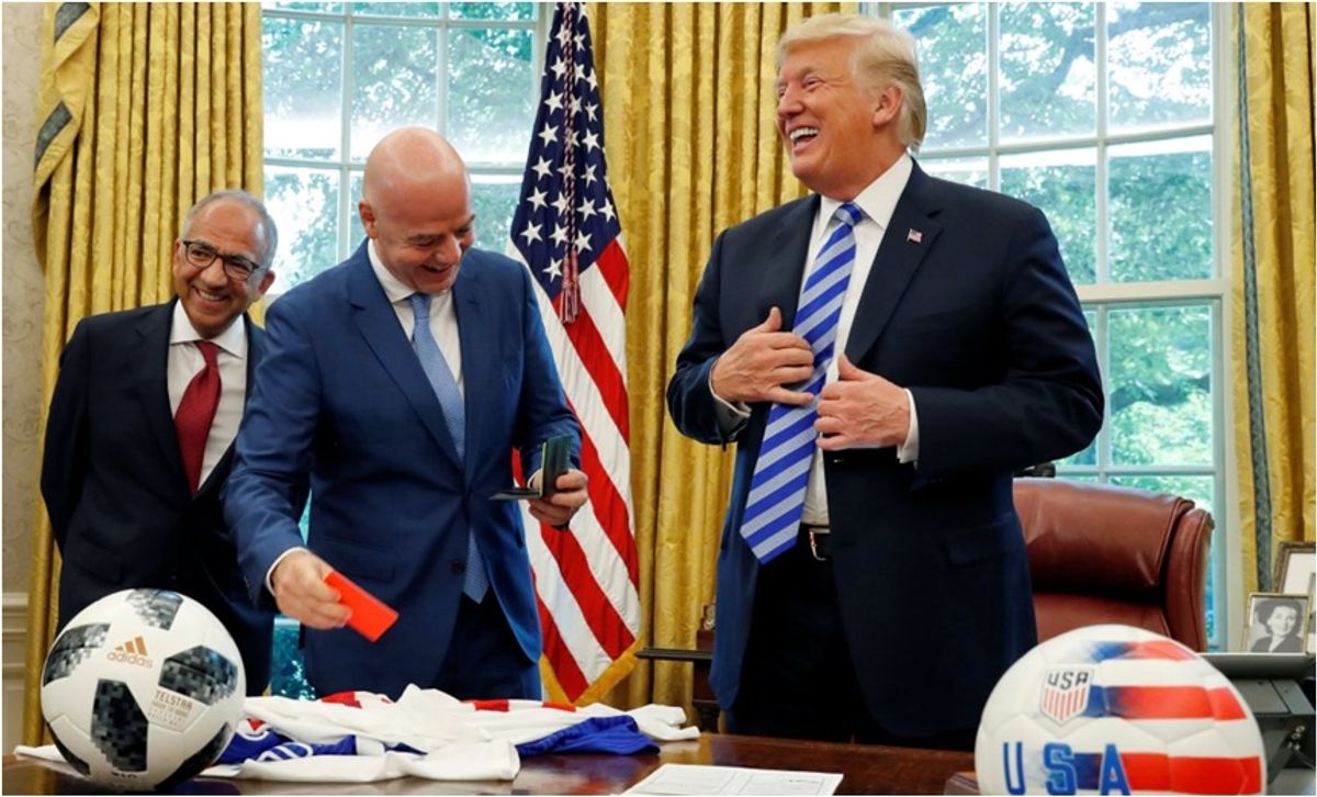 Presidente dos Estados Unidos, Donald Trump, ‘tira onda’ com a Seleção ...